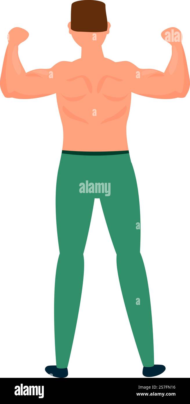 Muscle man icon cartoon vector. Strong arm. Body flex. Muscle man icon ...