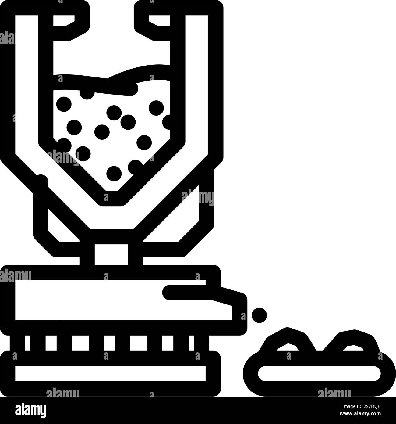 dri furnace steel production line icon vector. dri furnace steel ...
