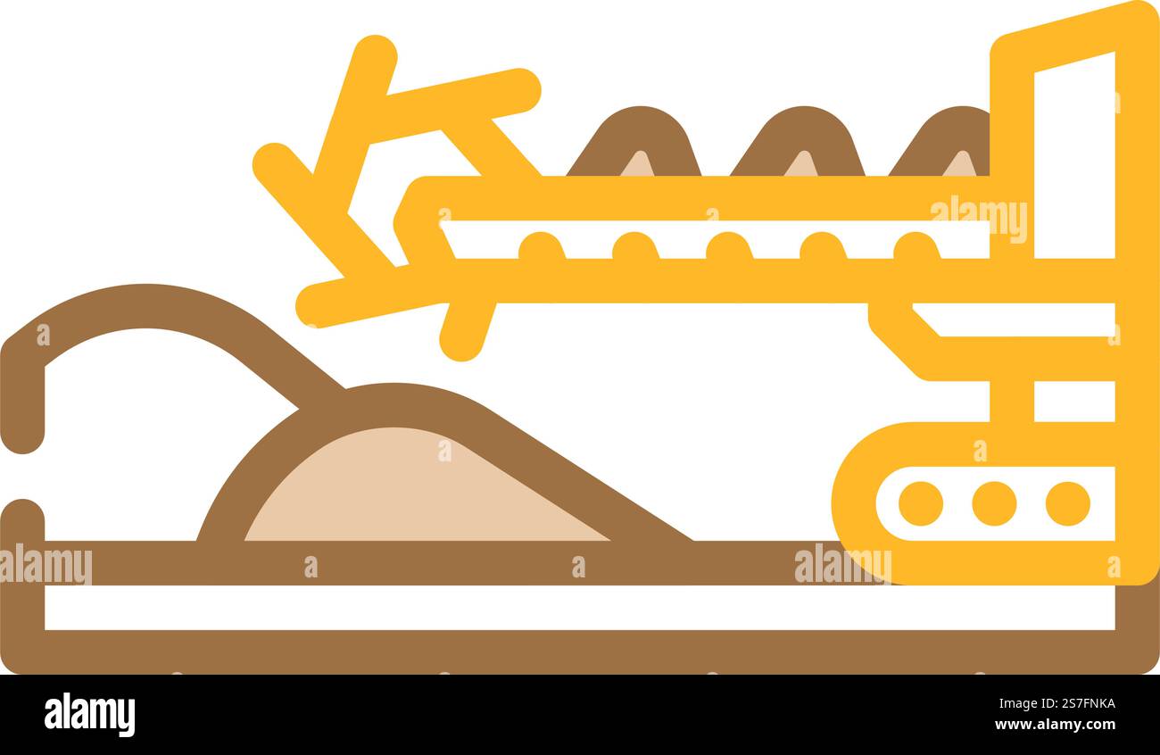 stacker reclaimer steel production color icon vector. stacker reclaimer ...