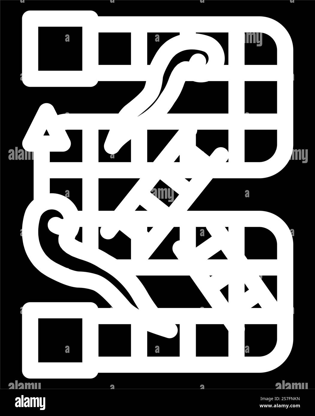 snakes and ladders game board table glyph icon vector. snakes and ...