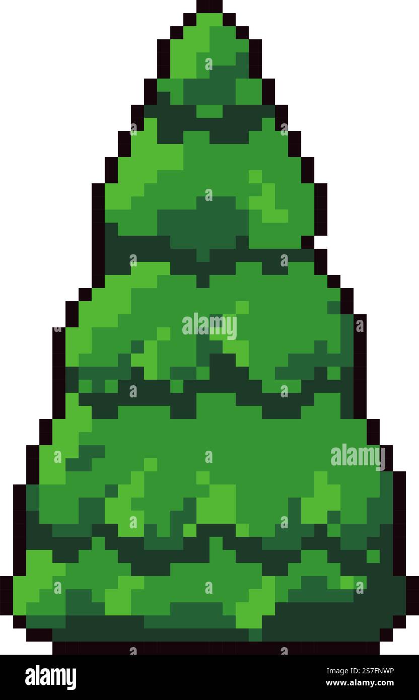 Pine tree with evergreen foliage, play setting or scene of forest or ...