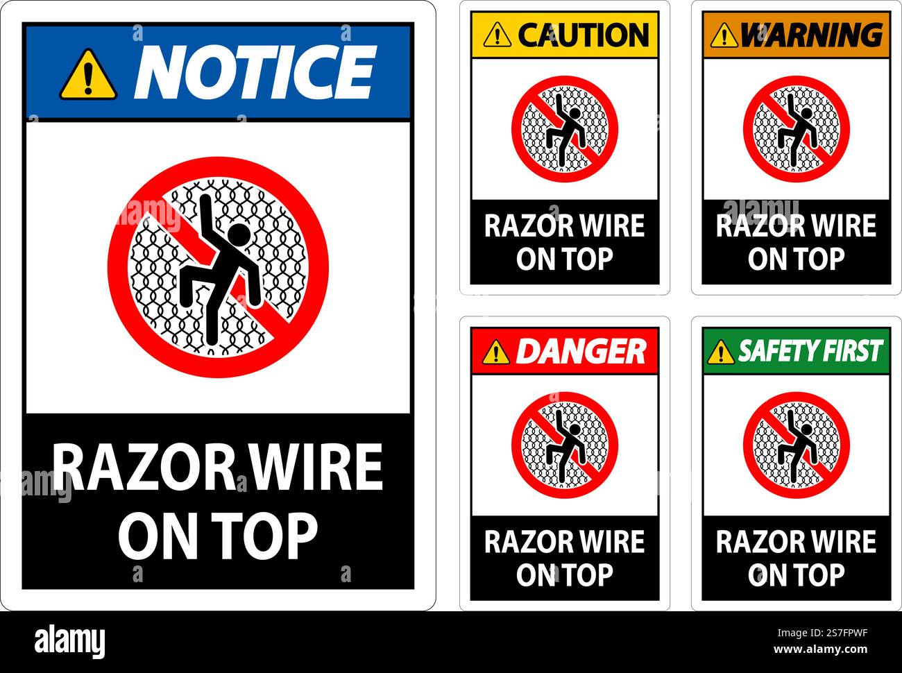 Security razor wire on Stock Vector Images - Alamy