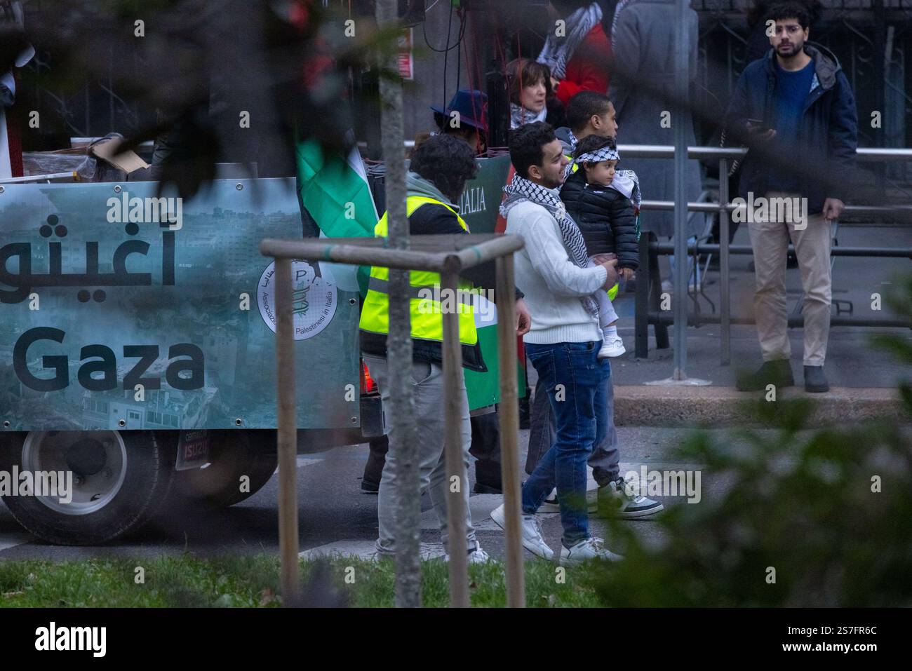 Demonstration march in support of Palestine, January 18th, 2025, Viale ...