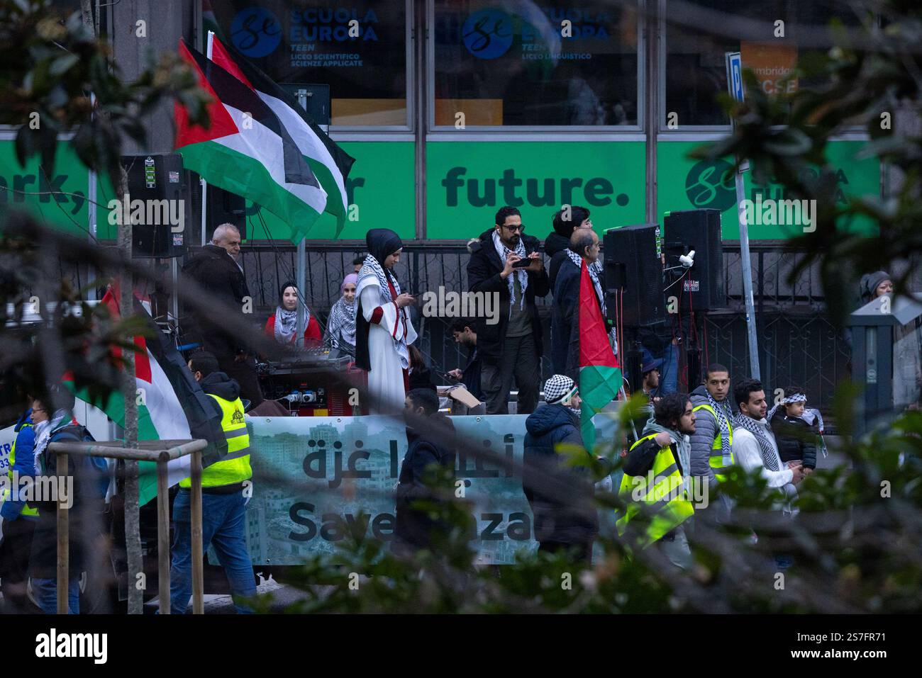 Demonstration march in support of Palestine, January 18th, 2025, Viale ...