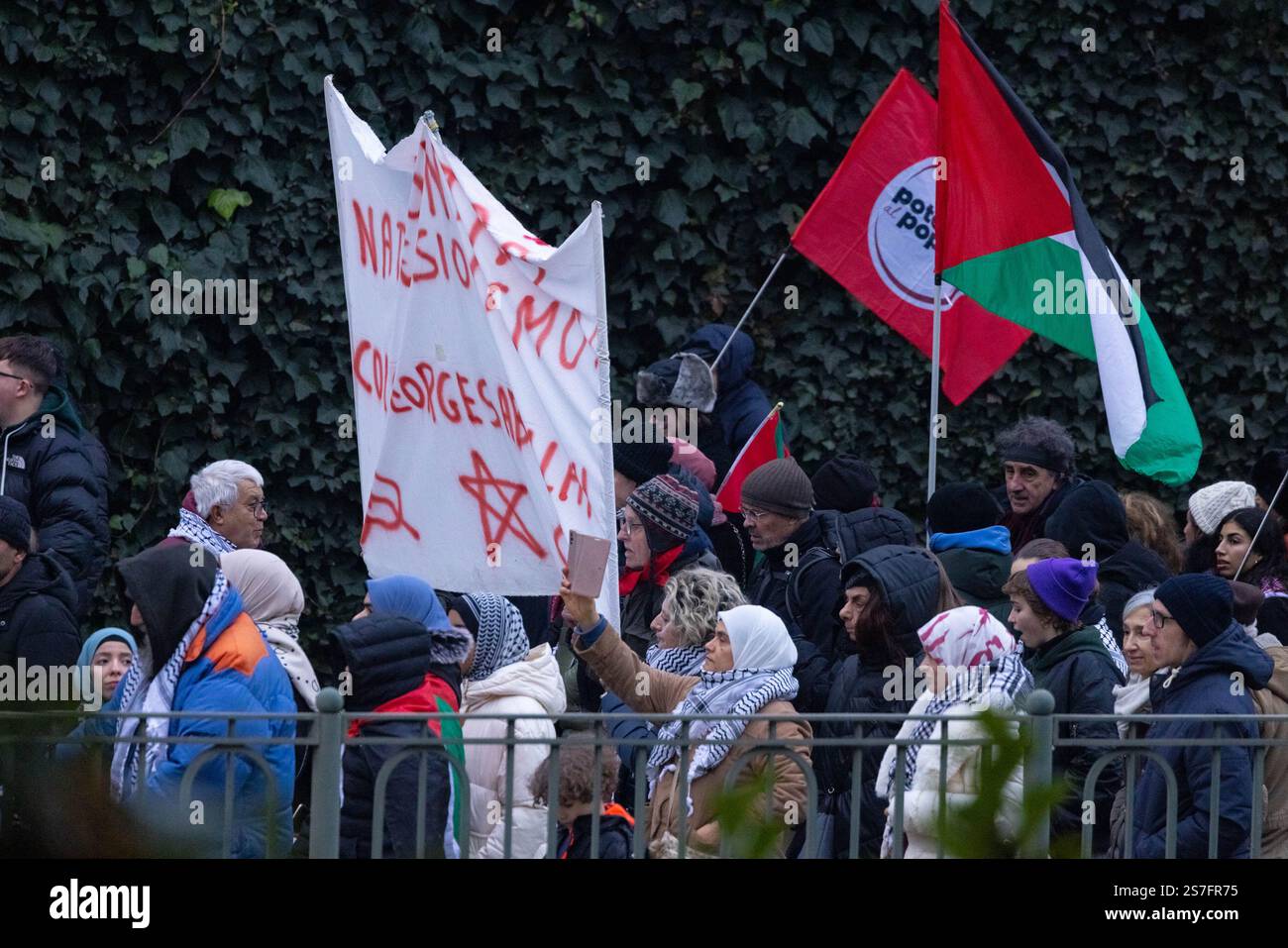 Demonstration march in support of Palestine, January 18th, 2025, Viale ...
