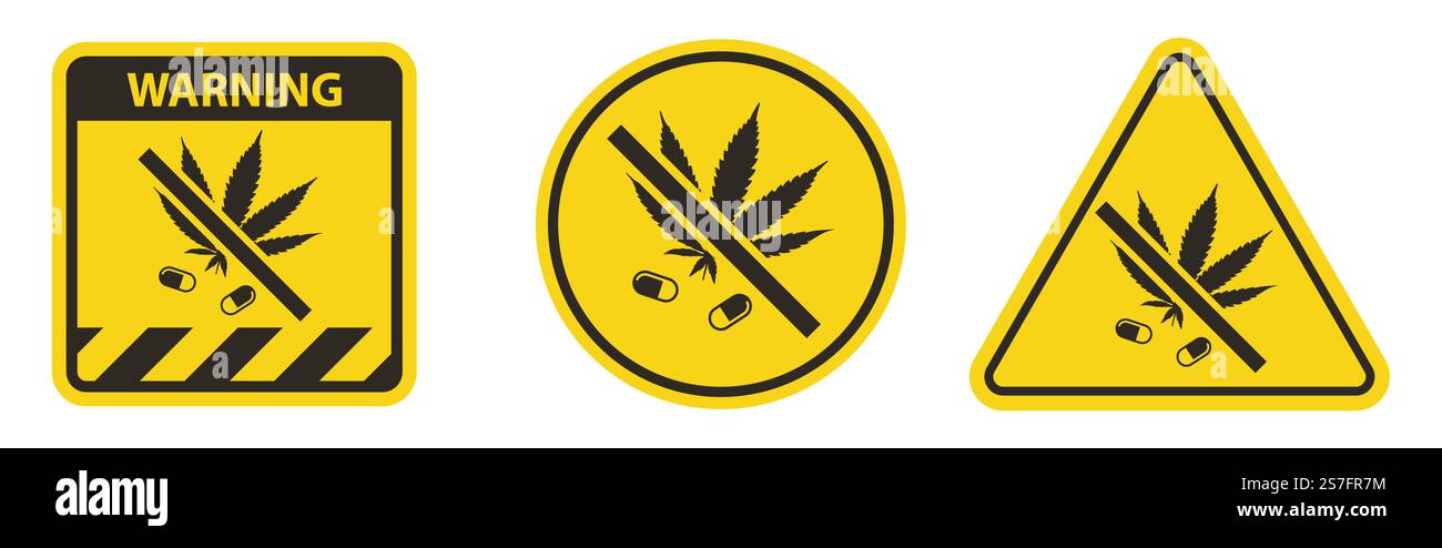 Drug prohibition sign Stock Vector Image & Art - Alamy