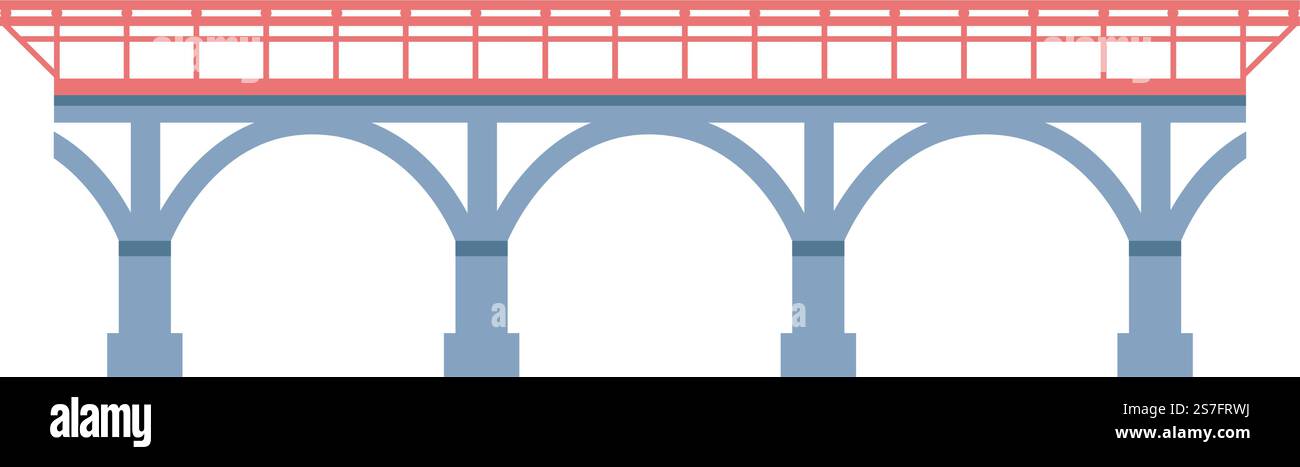 Bridge for pedestrians and vehicles, isolated architecture construction ...