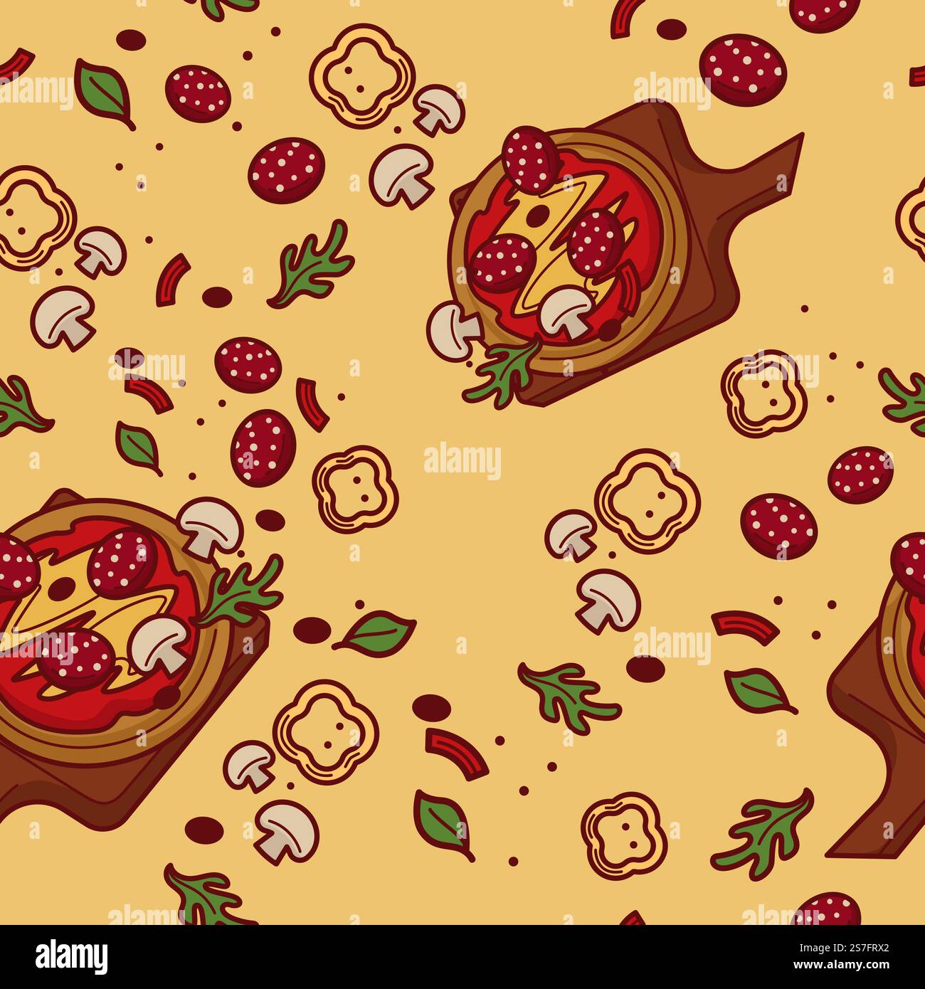 Pizza dough made from Stock Vector Images - Alamy