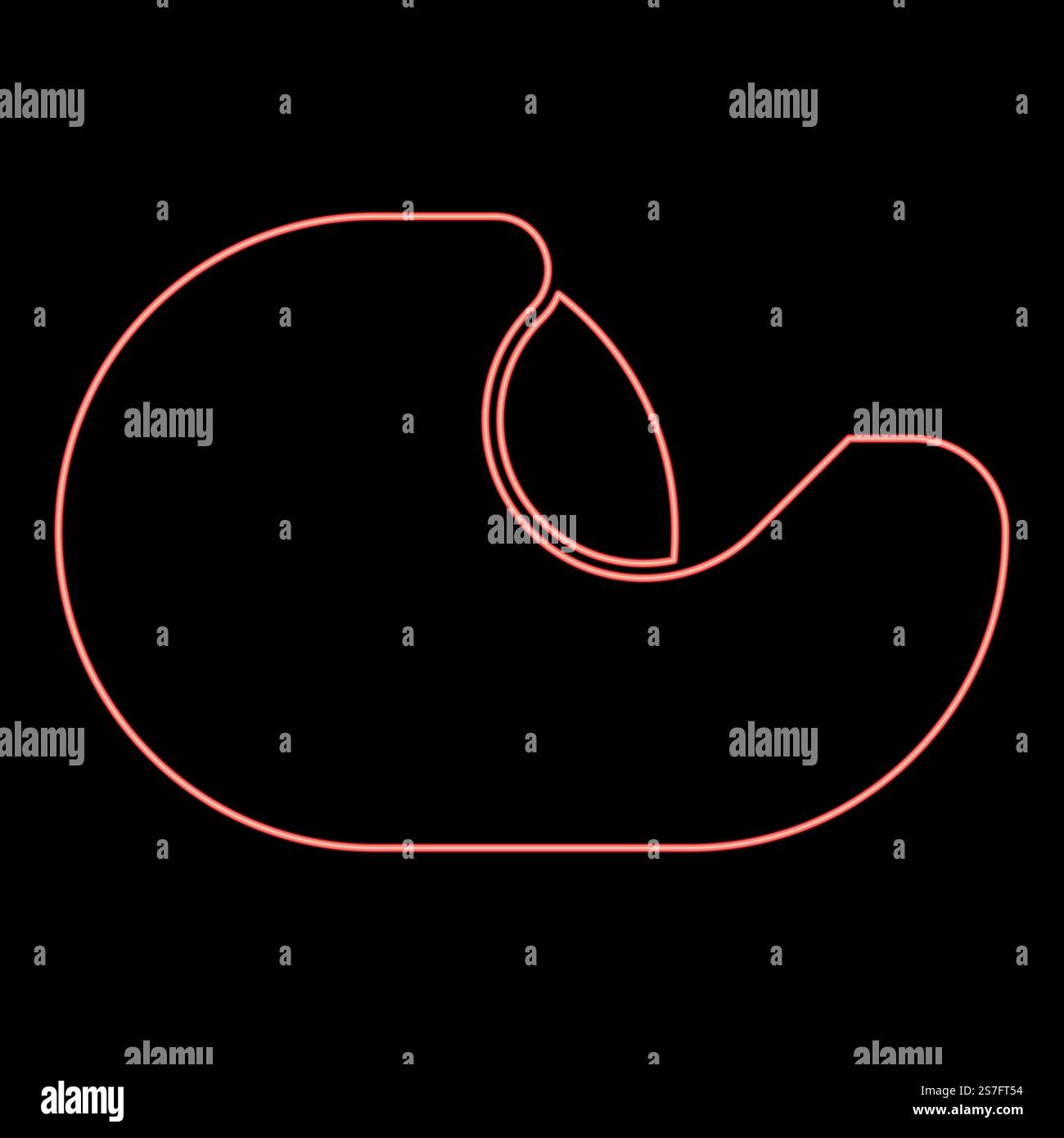 Neon dispenser with scotch tape adhesive for table red color vector ...