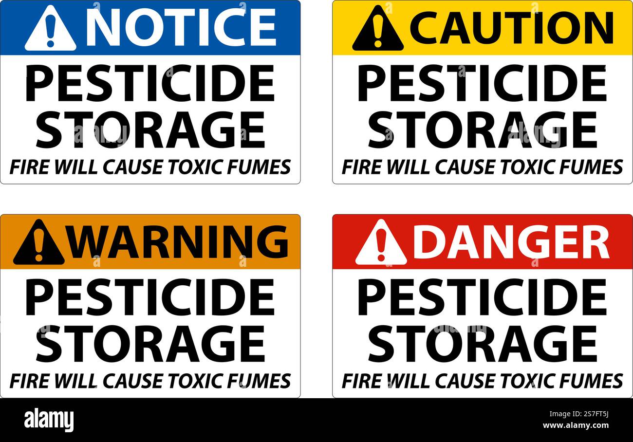 Fire Will Cause Toxic Fumes Sign On White Background Stock Vector Image ...