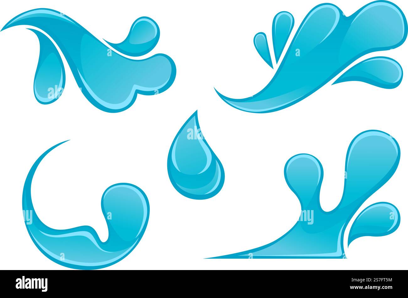 Drops rain splashes in puddle Stock Vector Images - Alamy
