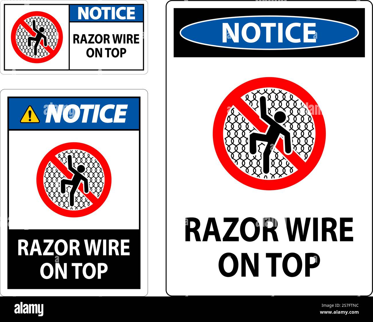 Barbed wire on top of fence Stock Vector Images - Alamy