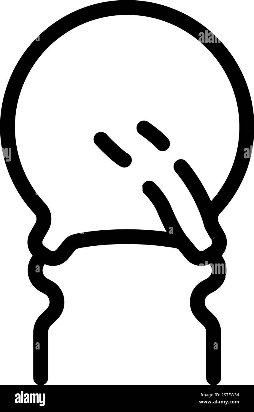 varistor electronic component line icon vector. varistor electronic ...