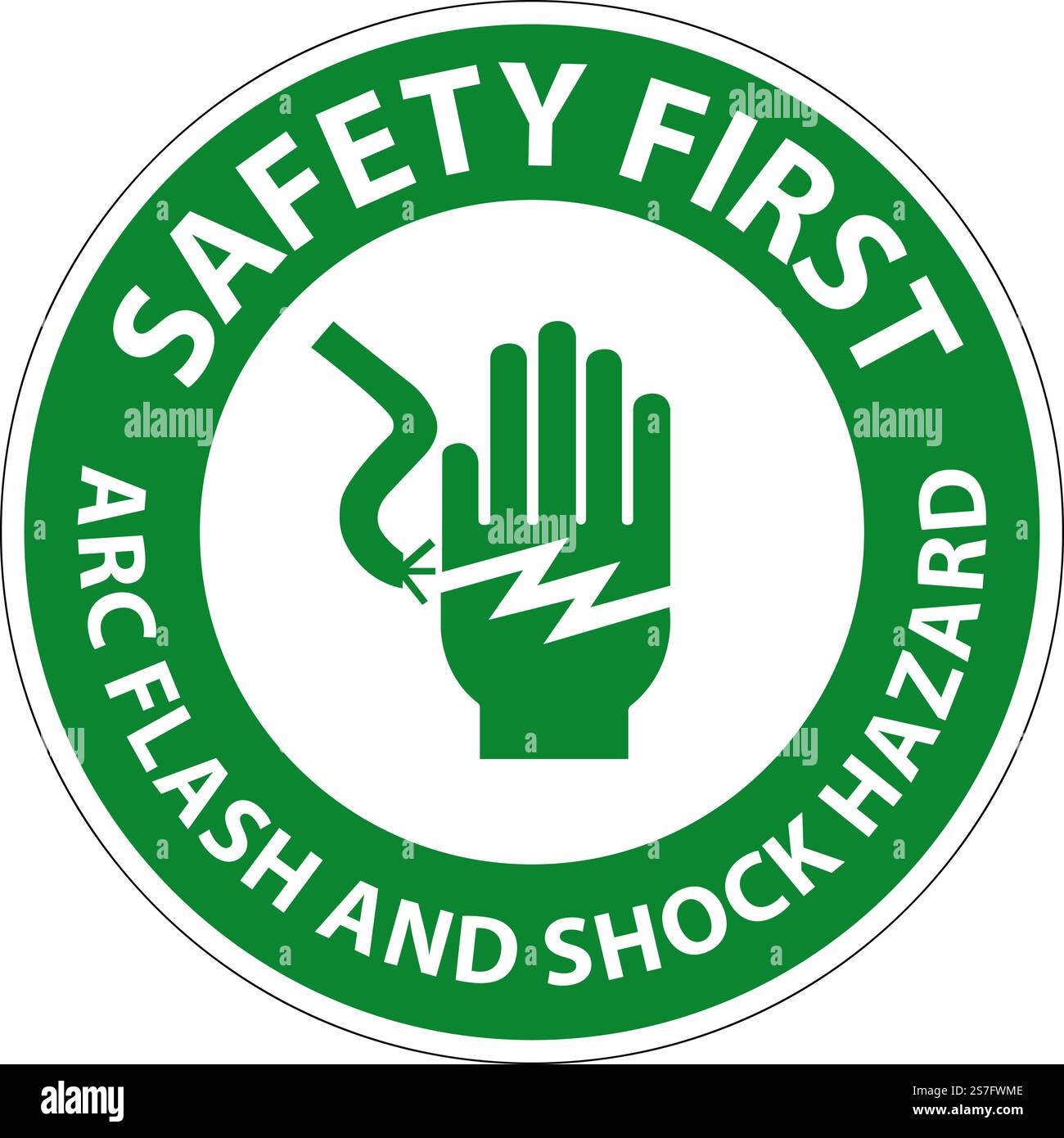 Safety First Floor Sign Arc Flash And Shock Hazard Stock Vector Image ...