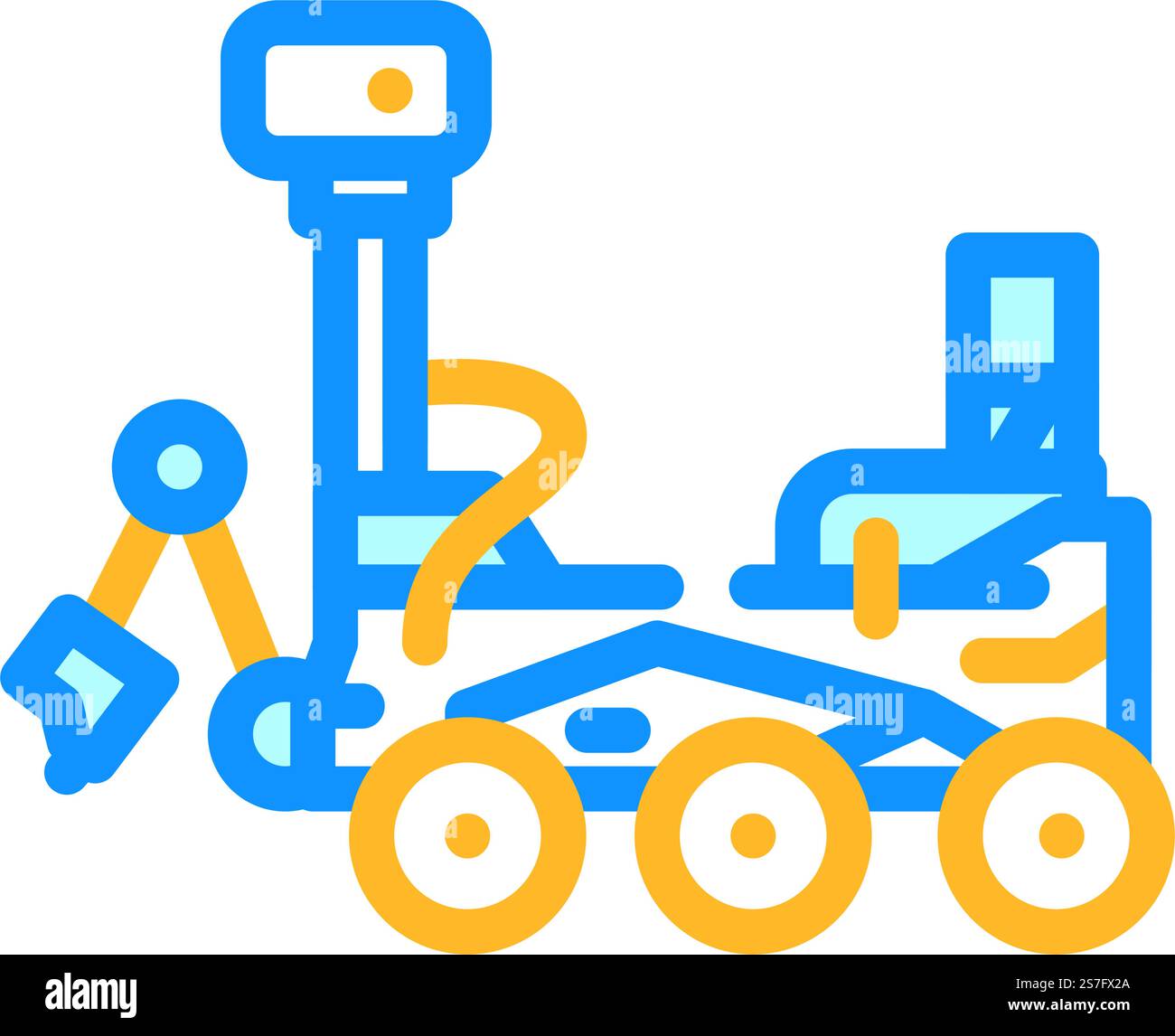 mars rover planet color icon vector. mars rover planet sign. isolated ...