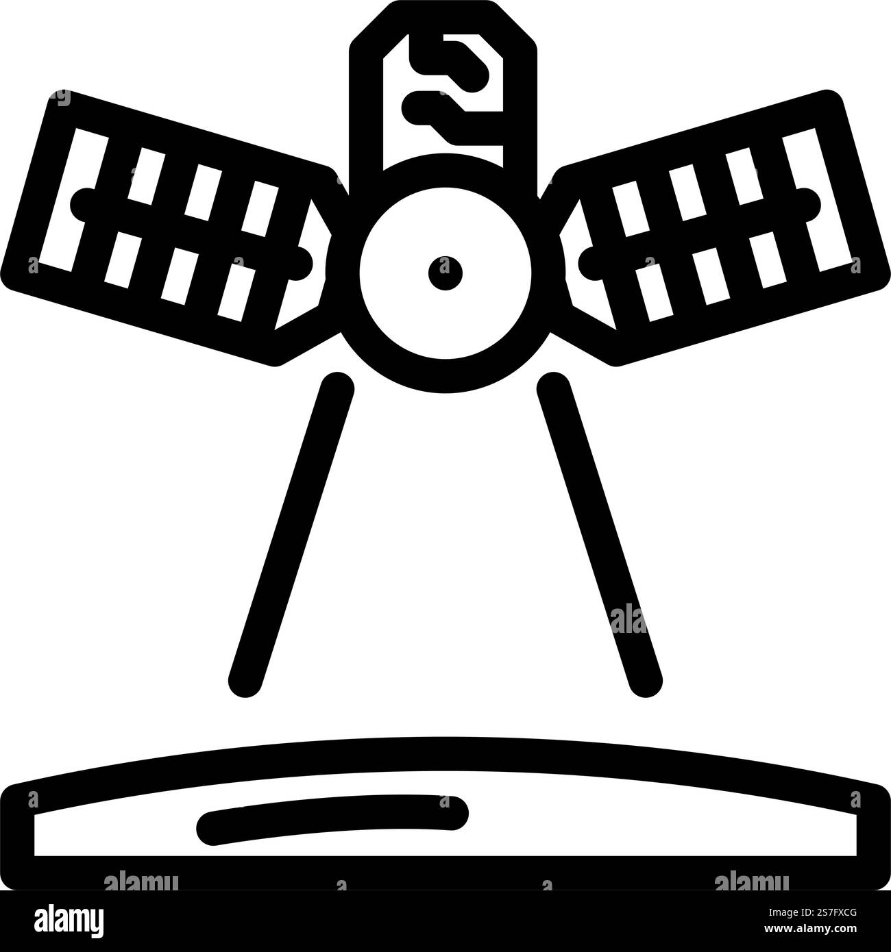 mars reconnaissance orbiter planet line icon vector. mars ...
