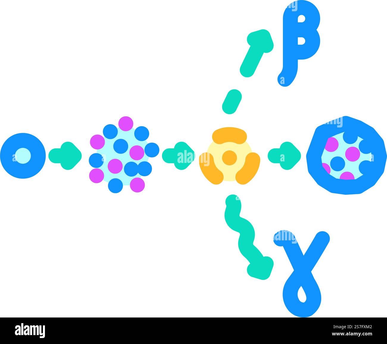neutron activation nuclear energy color icon vector. neutron activation ...