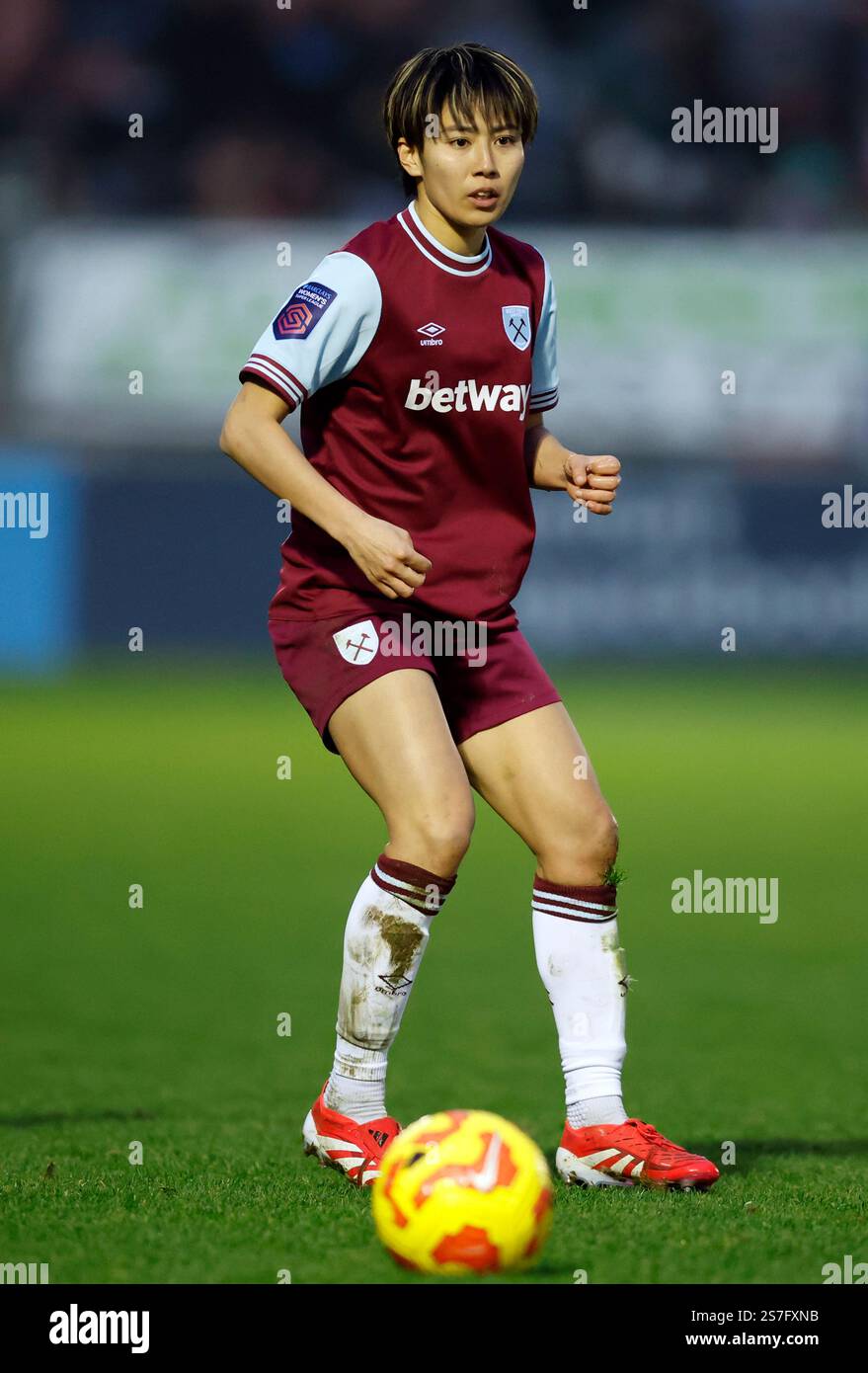 West Ham United’s Riko Ueki in action during the Barclays Women's Super ...