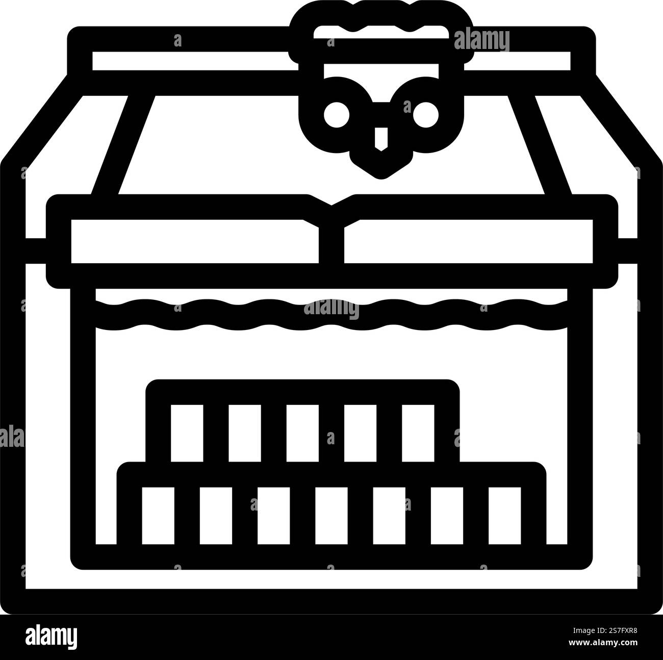 radioactive waste treatment nuclear energy line icon vector ...