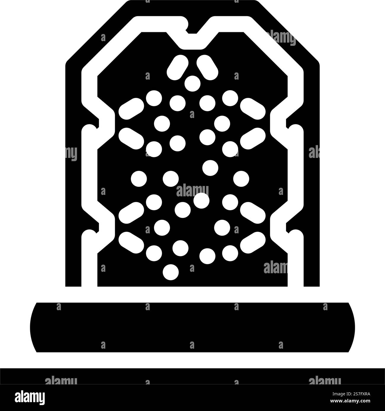decontamination shower nuclear energy glyph icon vector ...