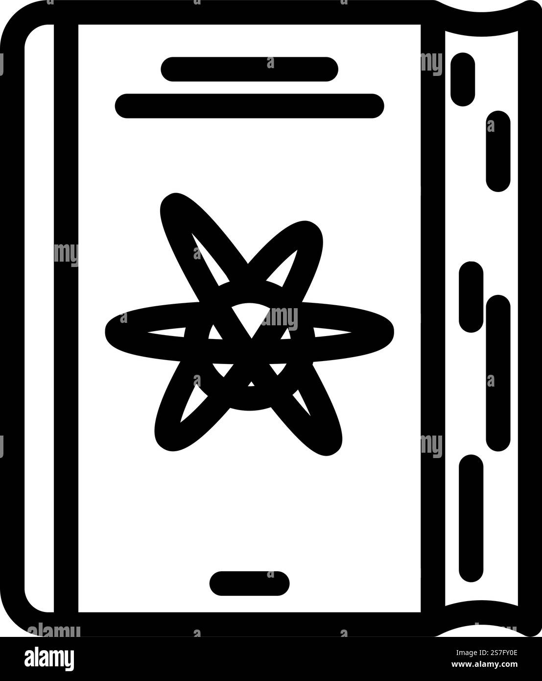 nuclear physics nuclear energy line icon vector. nuclear physics ...