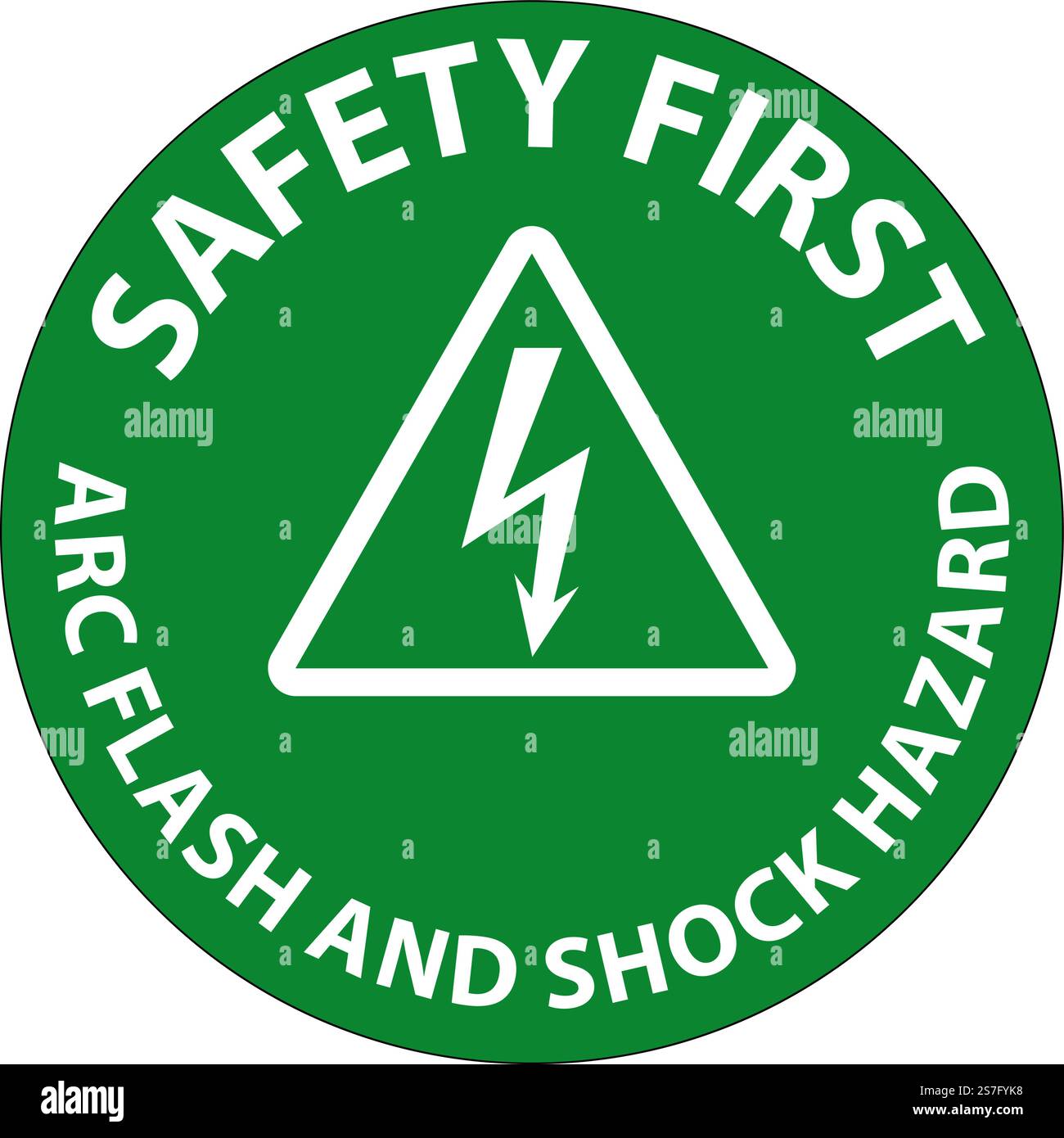 Safety First Floor Sign Arc Flash And Shock Hazard Stock Vector Image ...