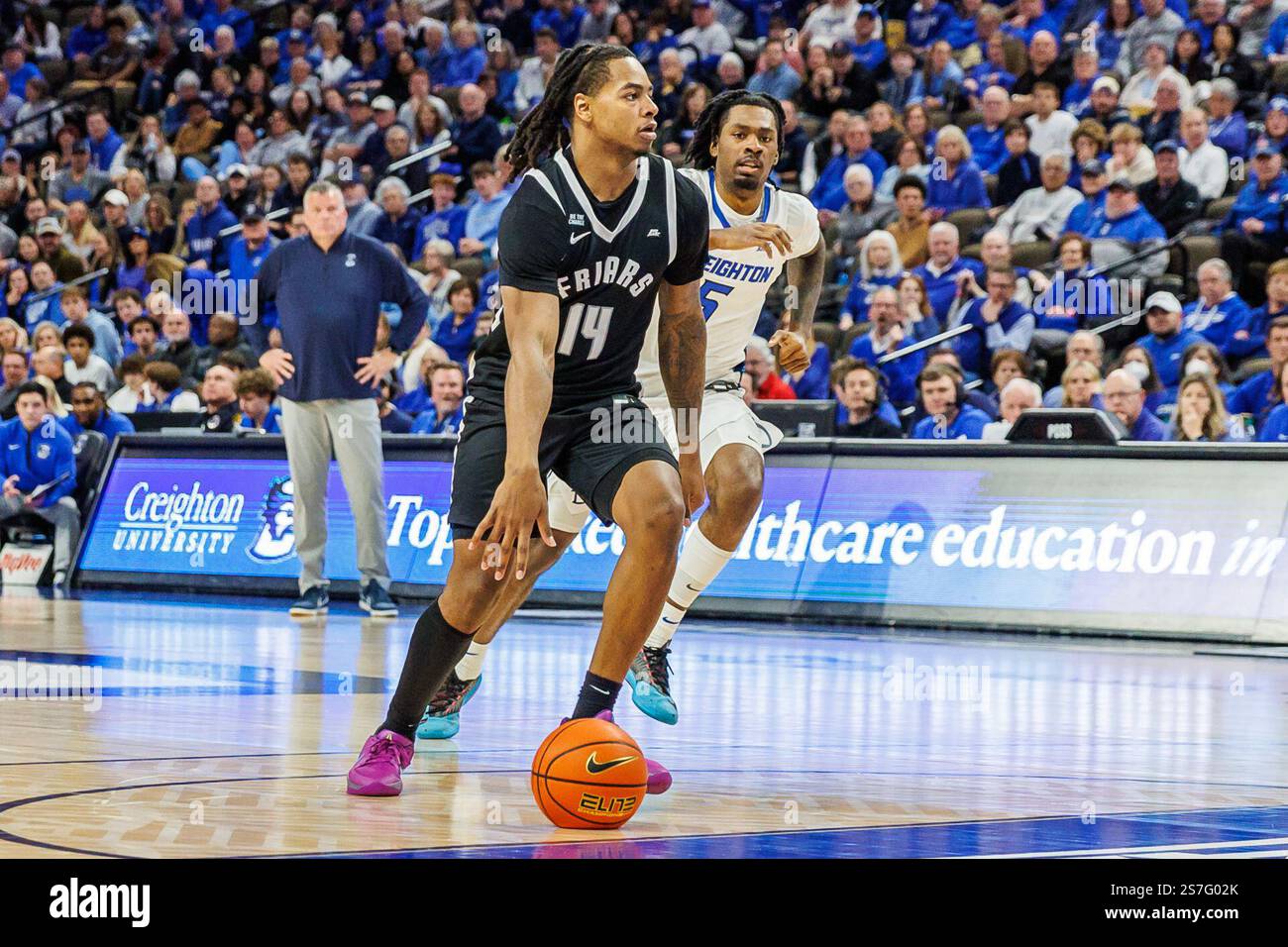 Omaha, NE. U.S. 14th Jan, 2025. - Providence Friars guard Corey Floyd ...