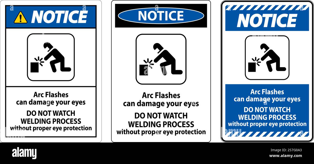 Notice First Sign Arc Flashes Can Damage Your Eyes. Do Not Watch ...