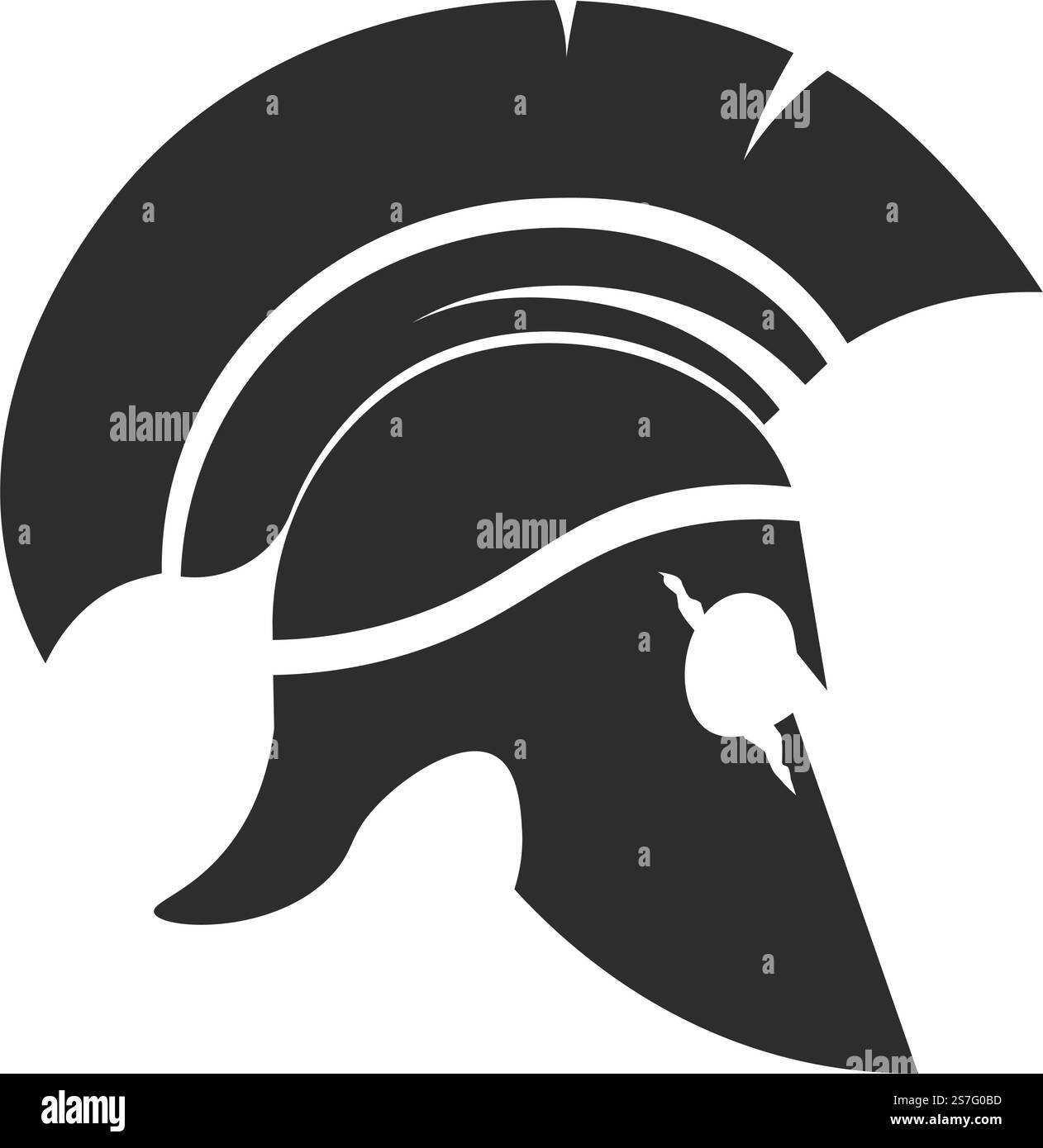 Roman fighters headpieces with metal structure and hair. Legionnaire or ...