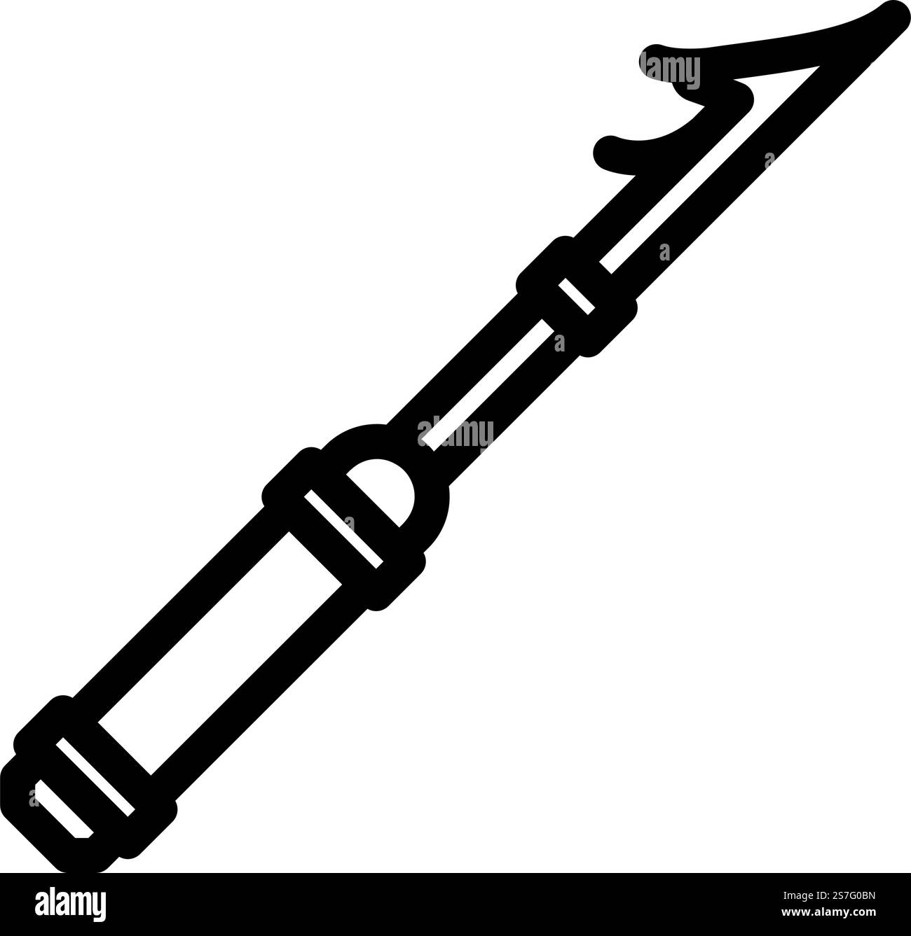harpoon weapon military line icon vector. harpoon weapon military sign ...