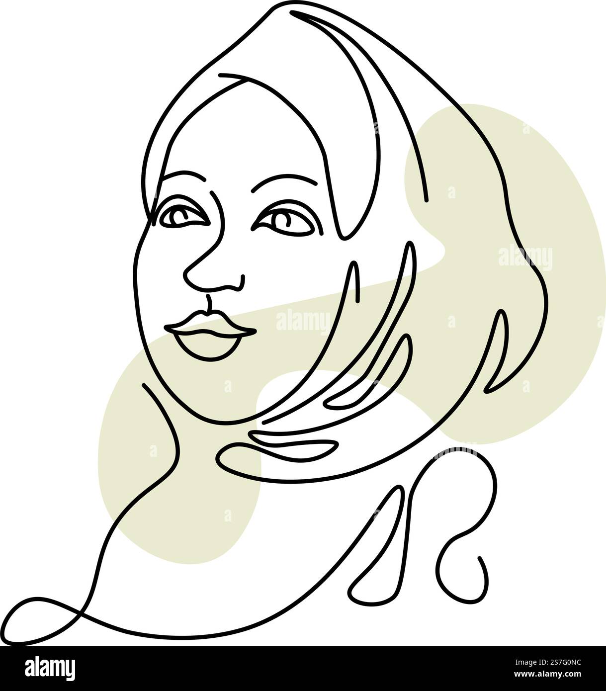 Muslim female character portrait wearing hijab. Isolated woman with ...