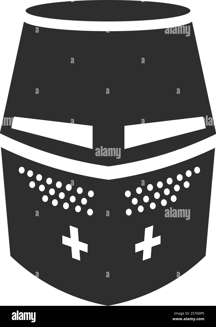 Classic helmet of combatant, Roman or Greek fighter. Metal or iron mask ...