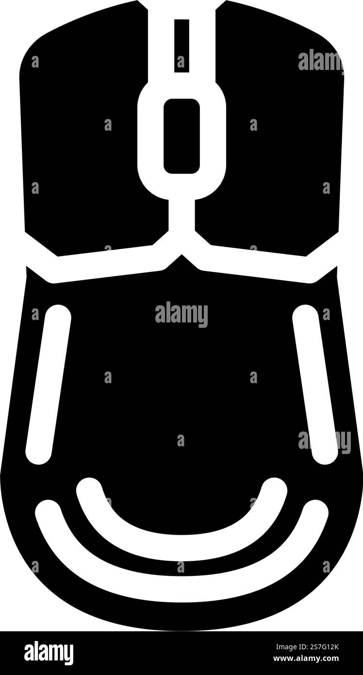 mouse gaming pc glyph icon vector. mouse gaming pc sign. isolated ...
