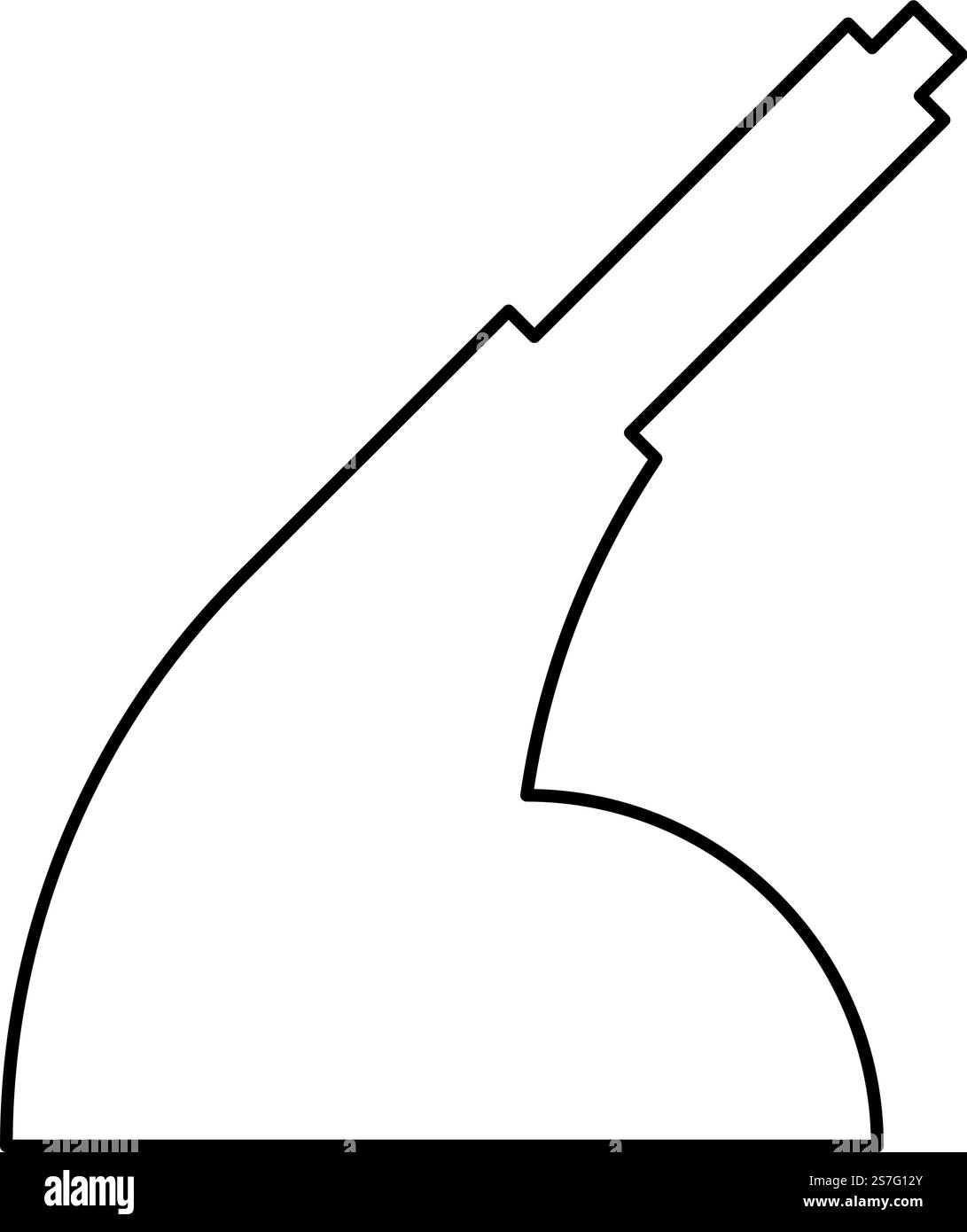 Hand brake handbrake car service contour outline line icon black color ...