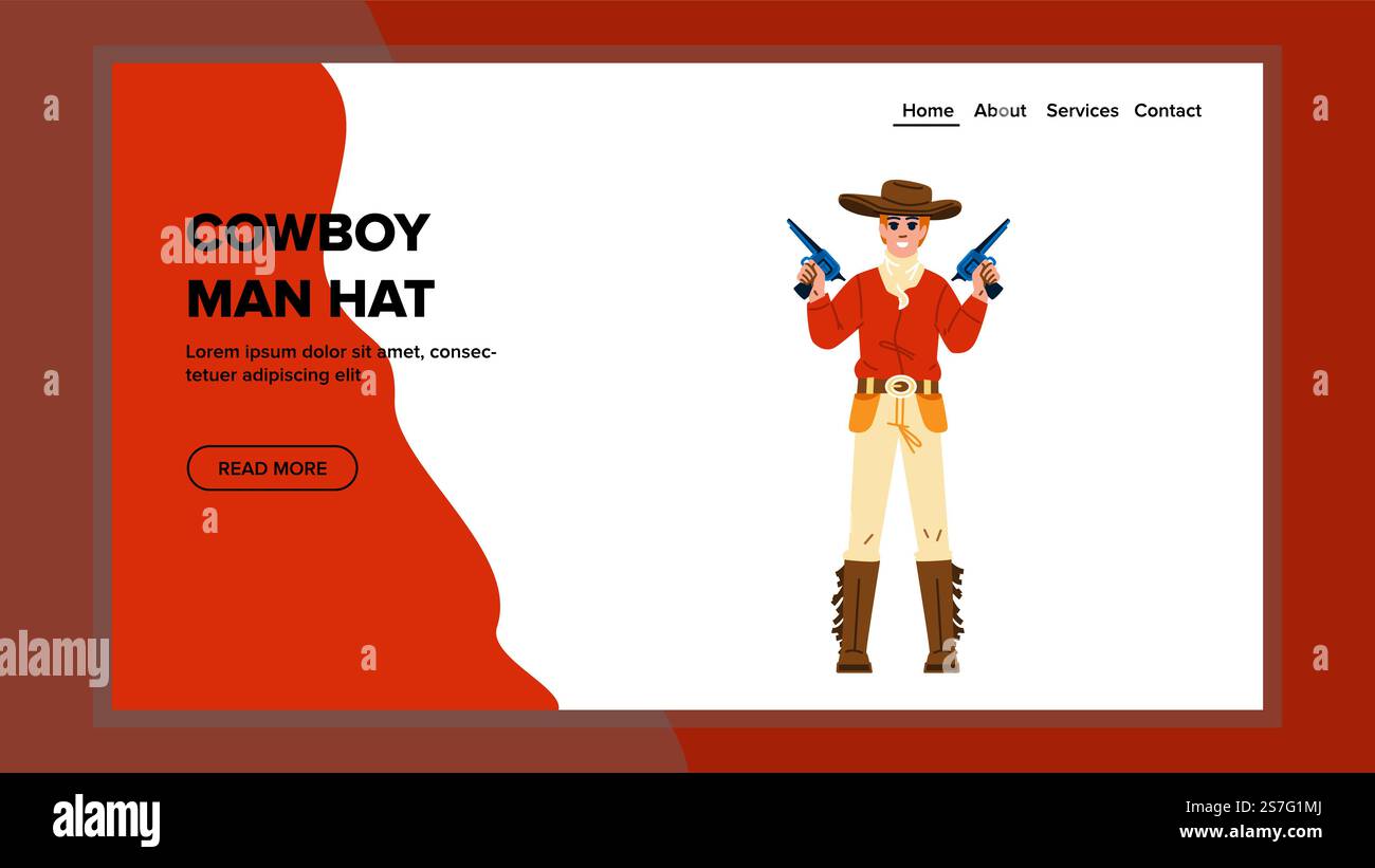 cowboy man hat vector. retro male, western american, rodeo vintage ...