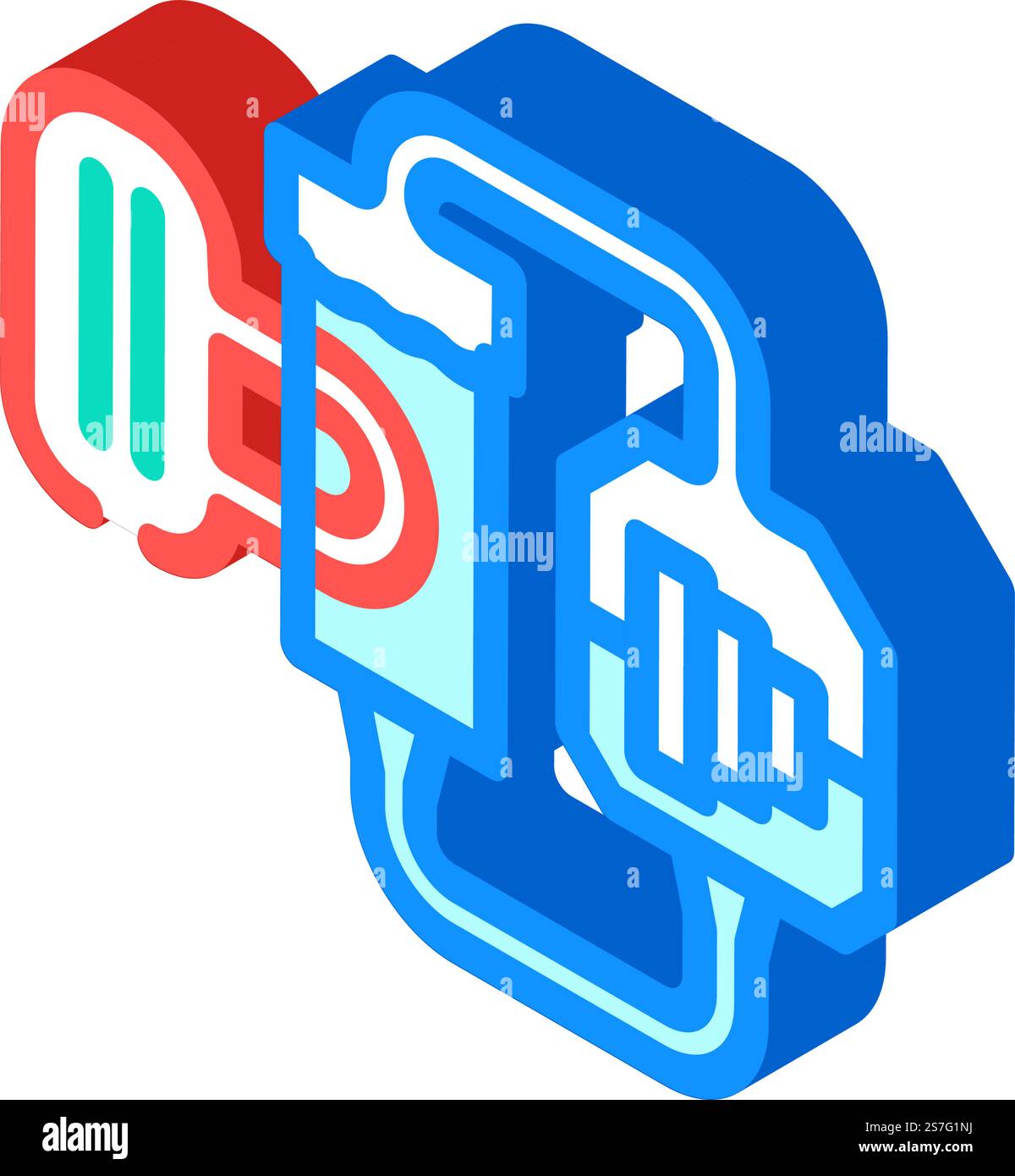 pressurized water reactor nuclear energy isometric icon vector ...