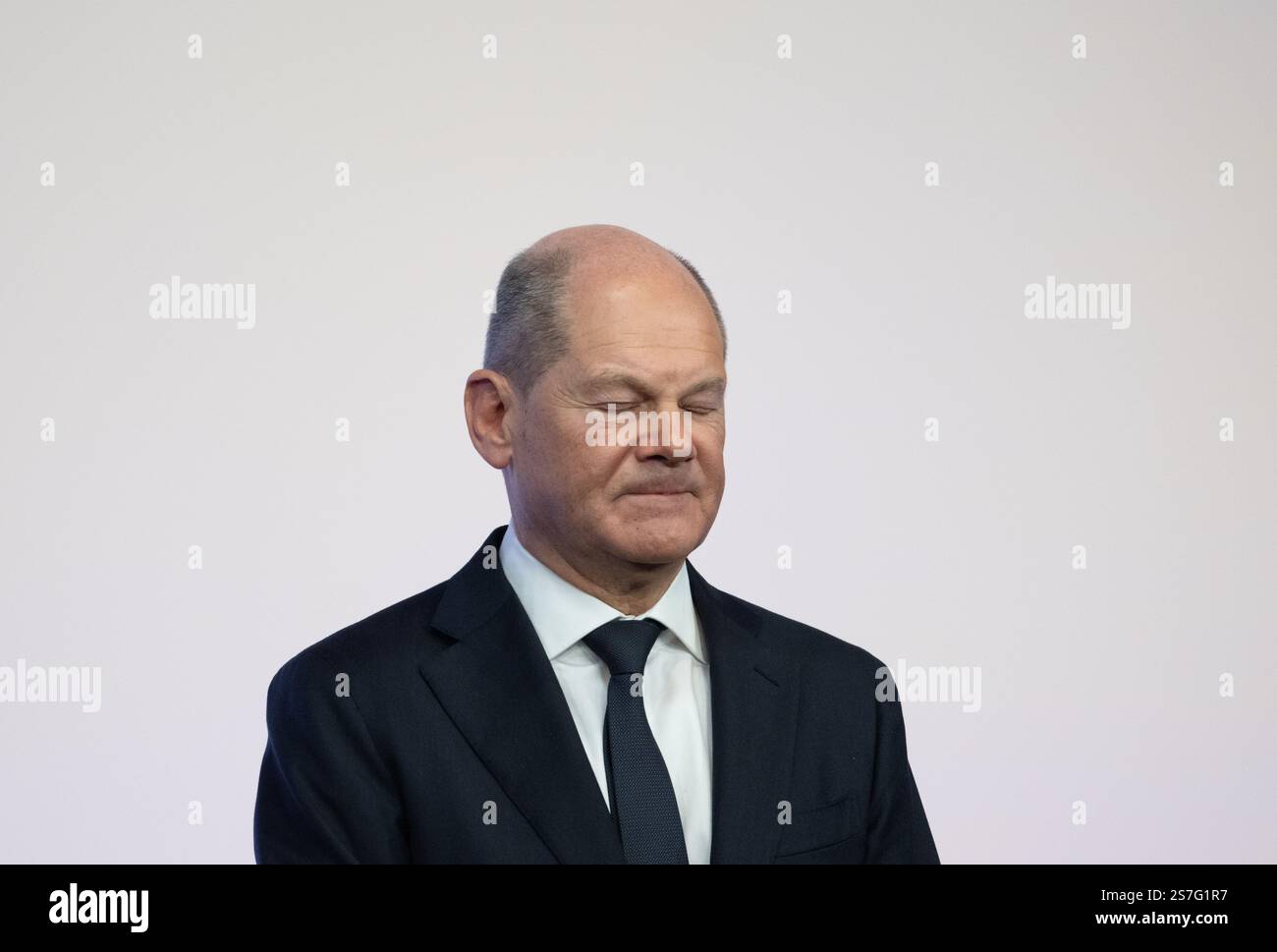 19 January 2025, Hesse, Frankfurt/Main: Federal Chancellor Olaf Scholz ...