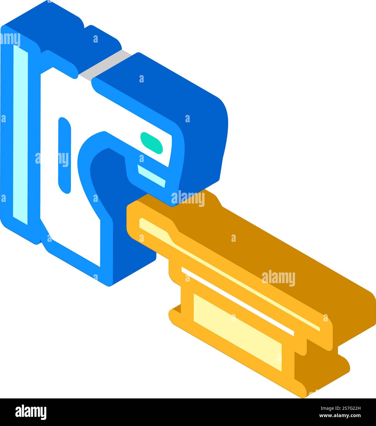 radiation therapy machine nuclear energy isometric icon vector ...