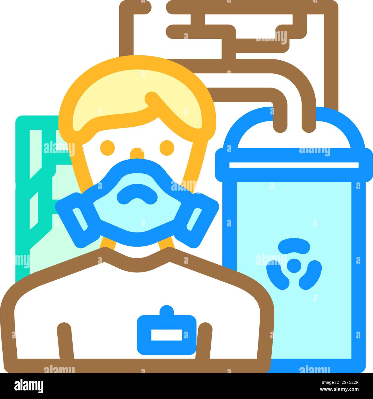 Energy nuclear power worker Stock Vector Images - Alamy