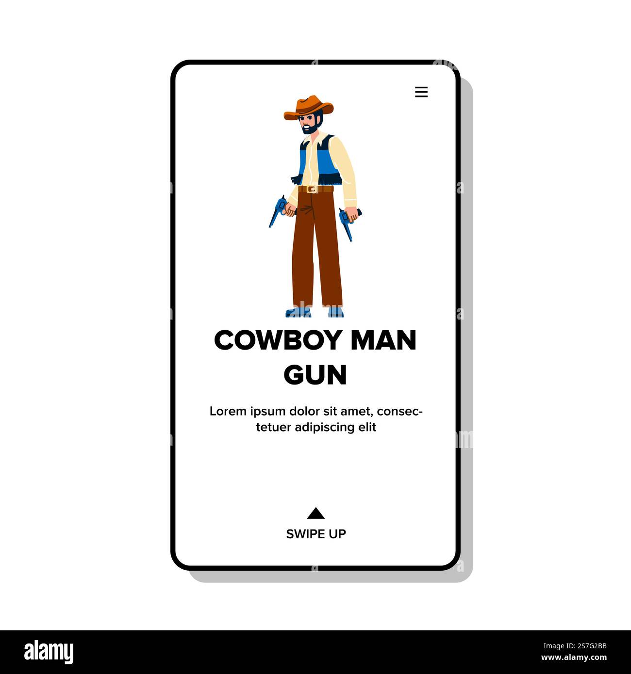 cowboy man gun vector. hat western, west wild, texas country, horse ...
