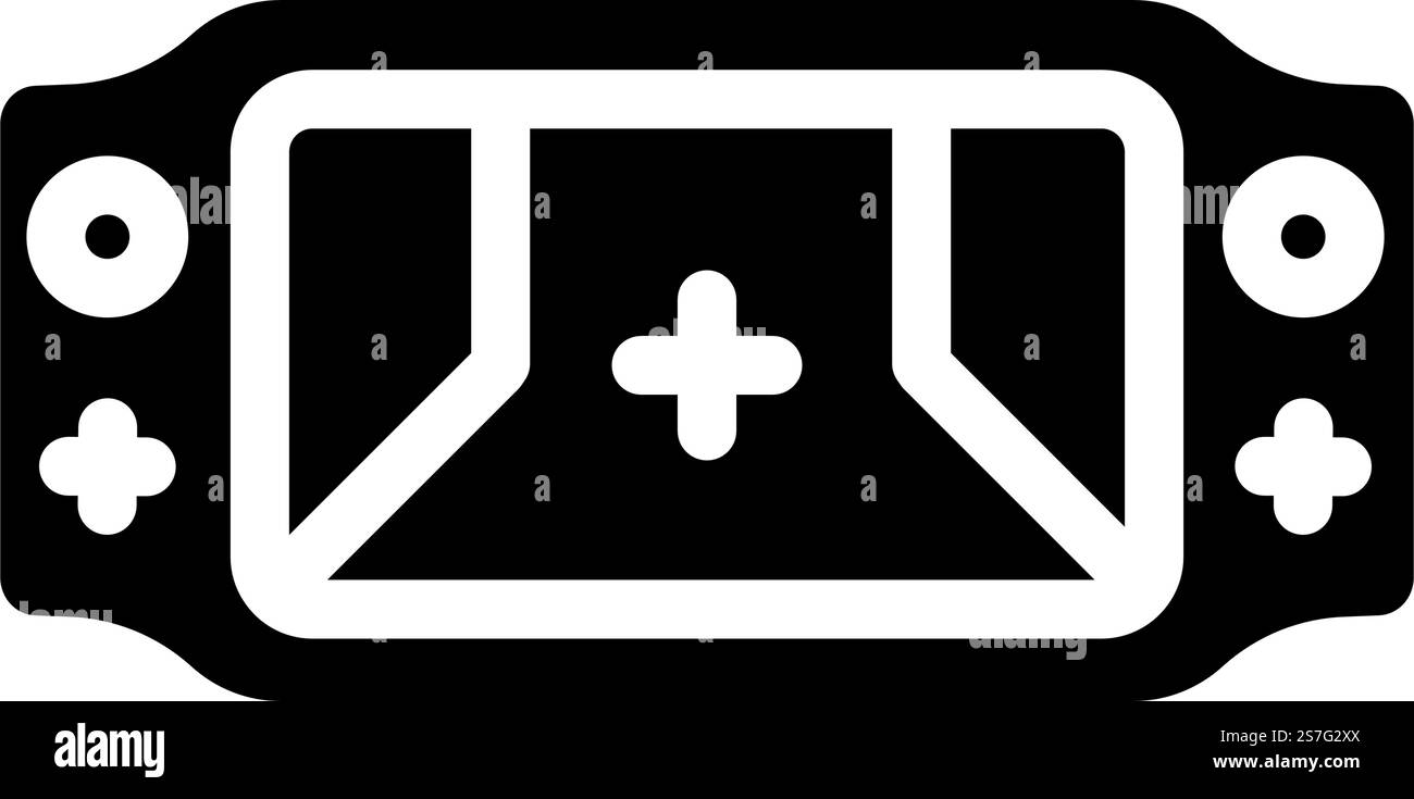 tablet gaming glyph icon vector. tablet gaming sign. isolated symbol ...