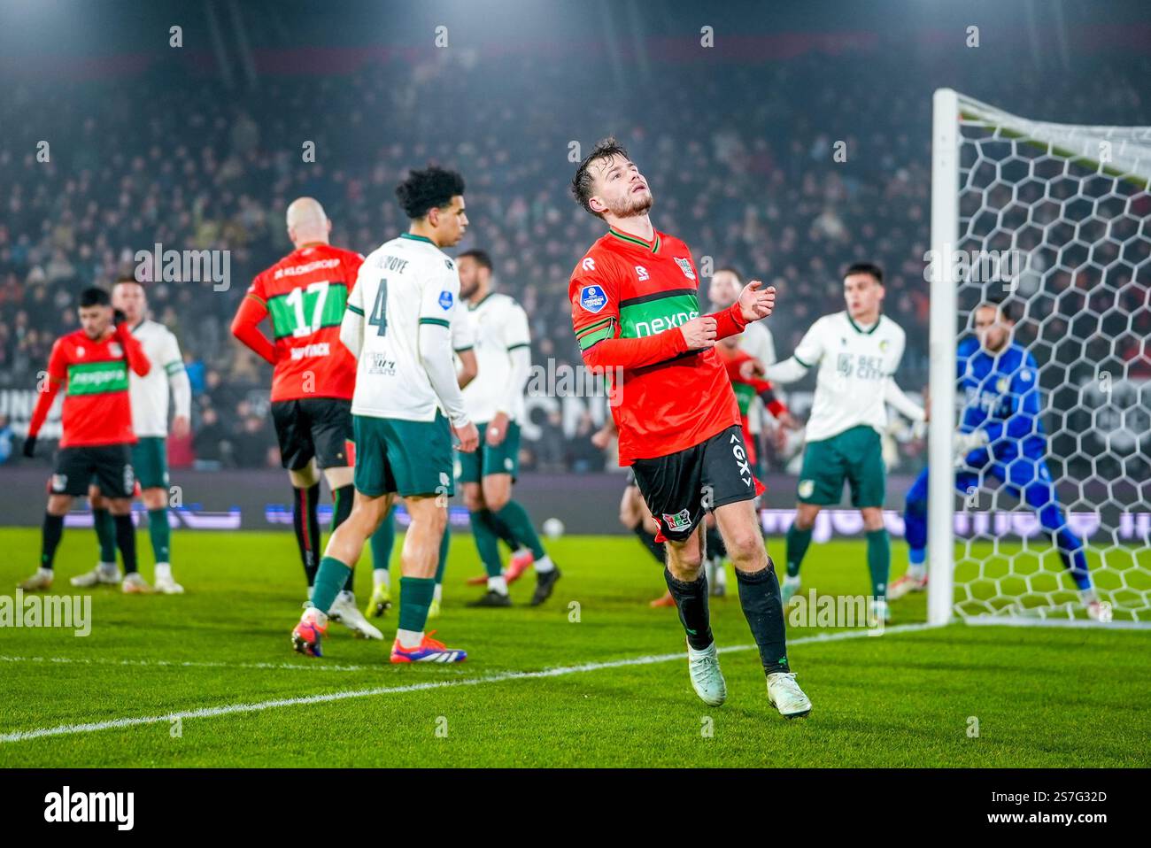 Nijmegen, Netherlands. 19th Jan, 2025. NIJMEGEN, 19-01-2025, Stadion De ...