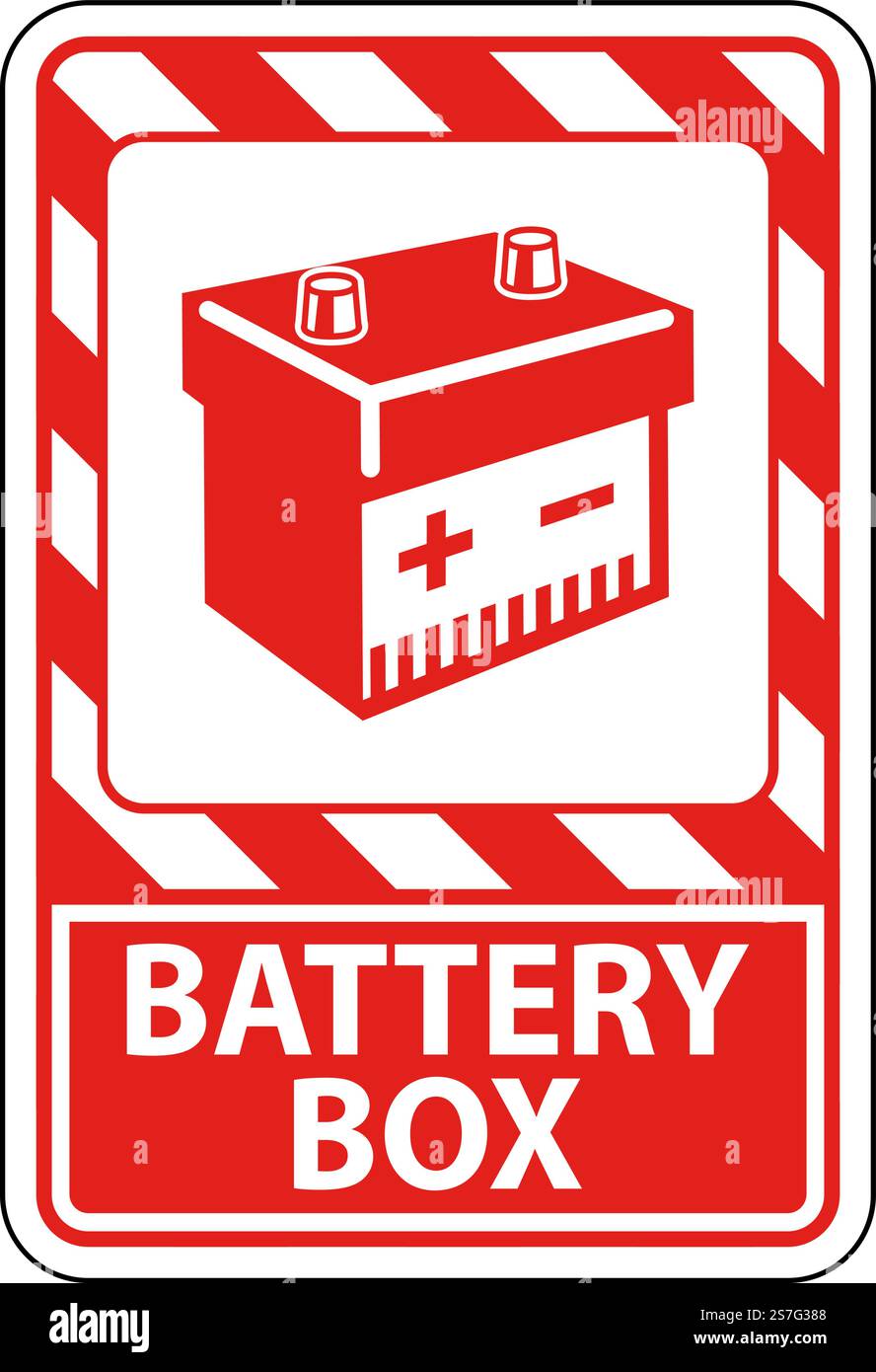 Symbol Battery Sign Battery Box On White Background Stock Vector Image ...