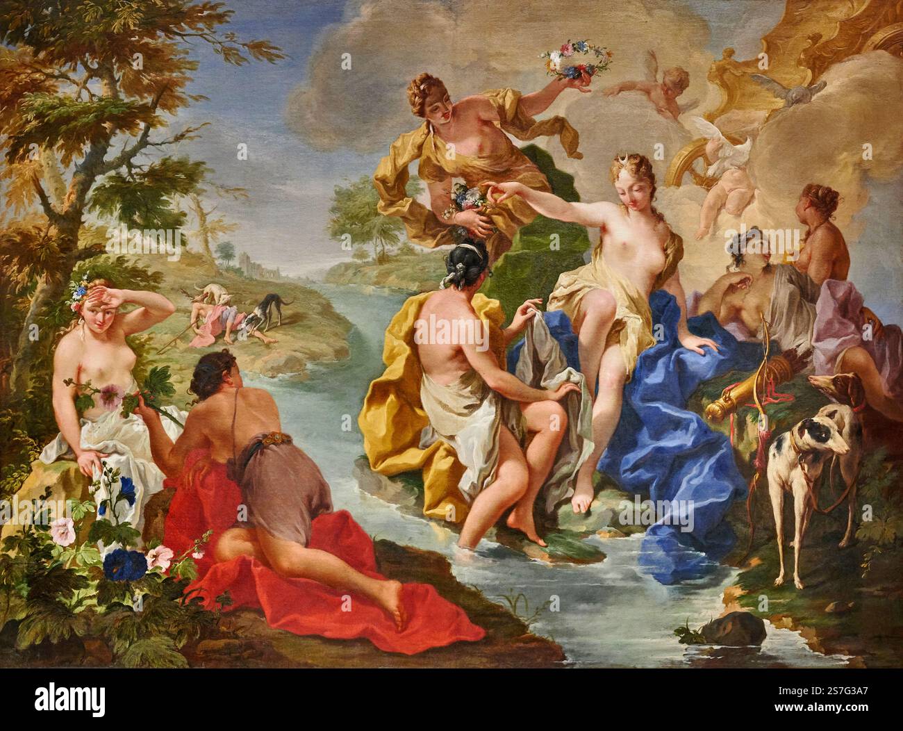 Diana e le ninfe - olio su tela - Giovanni Battista Pittoni - 1725 - Vicenza, Gallerie d'Italia ...