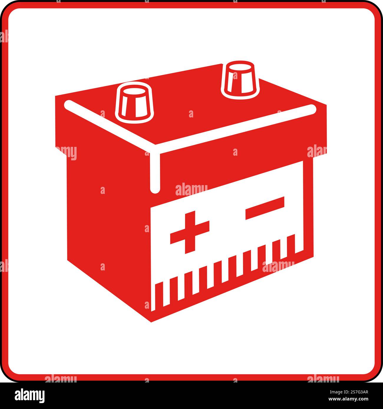 Symbol Battery Sign Battery Box On White Background Stock Vector Image ...