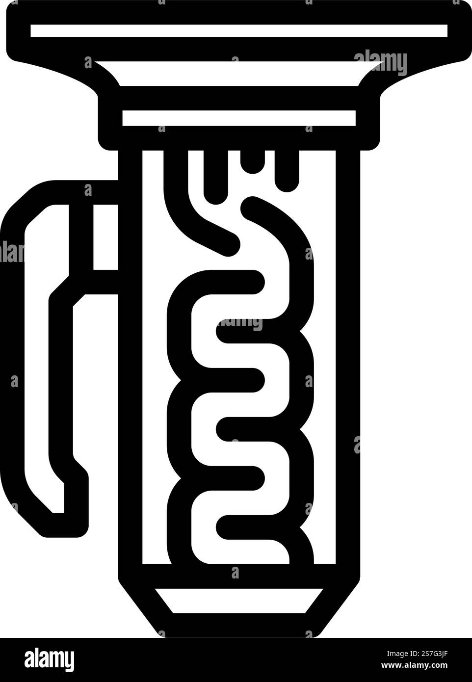 scintillation detector nuclear energy line icon vector. scintillation ...