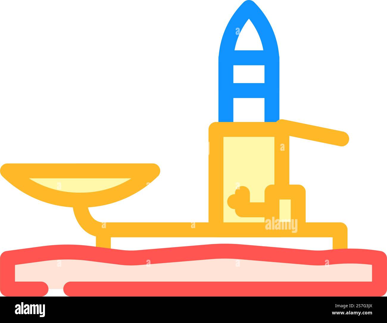 mars sample return mission planet color icon vector. mars sample return ...