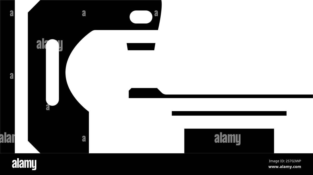 radiation therapy machine nuclear energy glyph icon vector. radiation ...