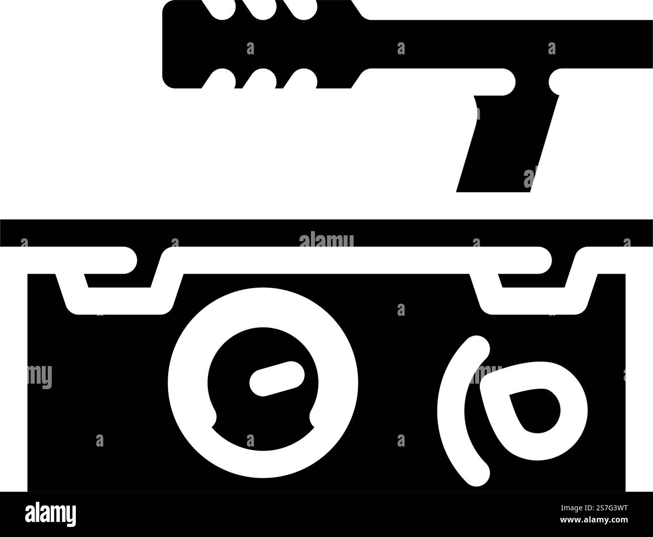geiger counter nuclear energy glyph icon vector. geiger counter nuclear ...