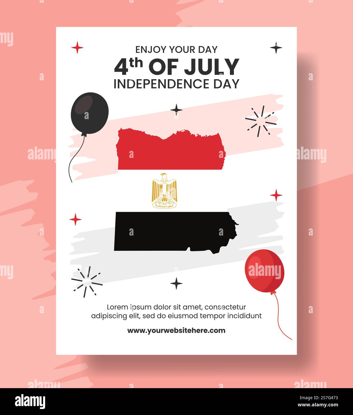 Egypt Revolution Day Vertical Poster Flat Cartoon Hand Drawn Templates ...
